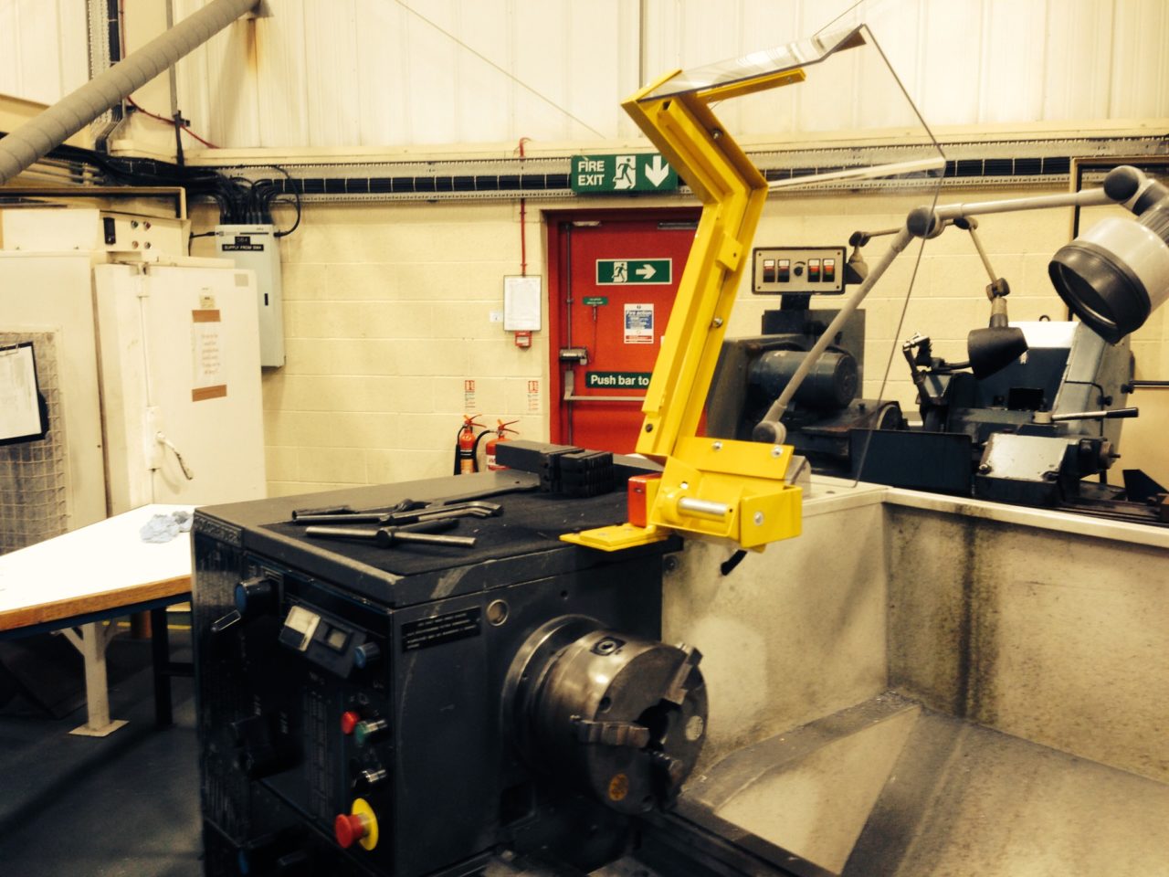 CLG Hinged Lathe Guards - Clear Machine Safety Ltd