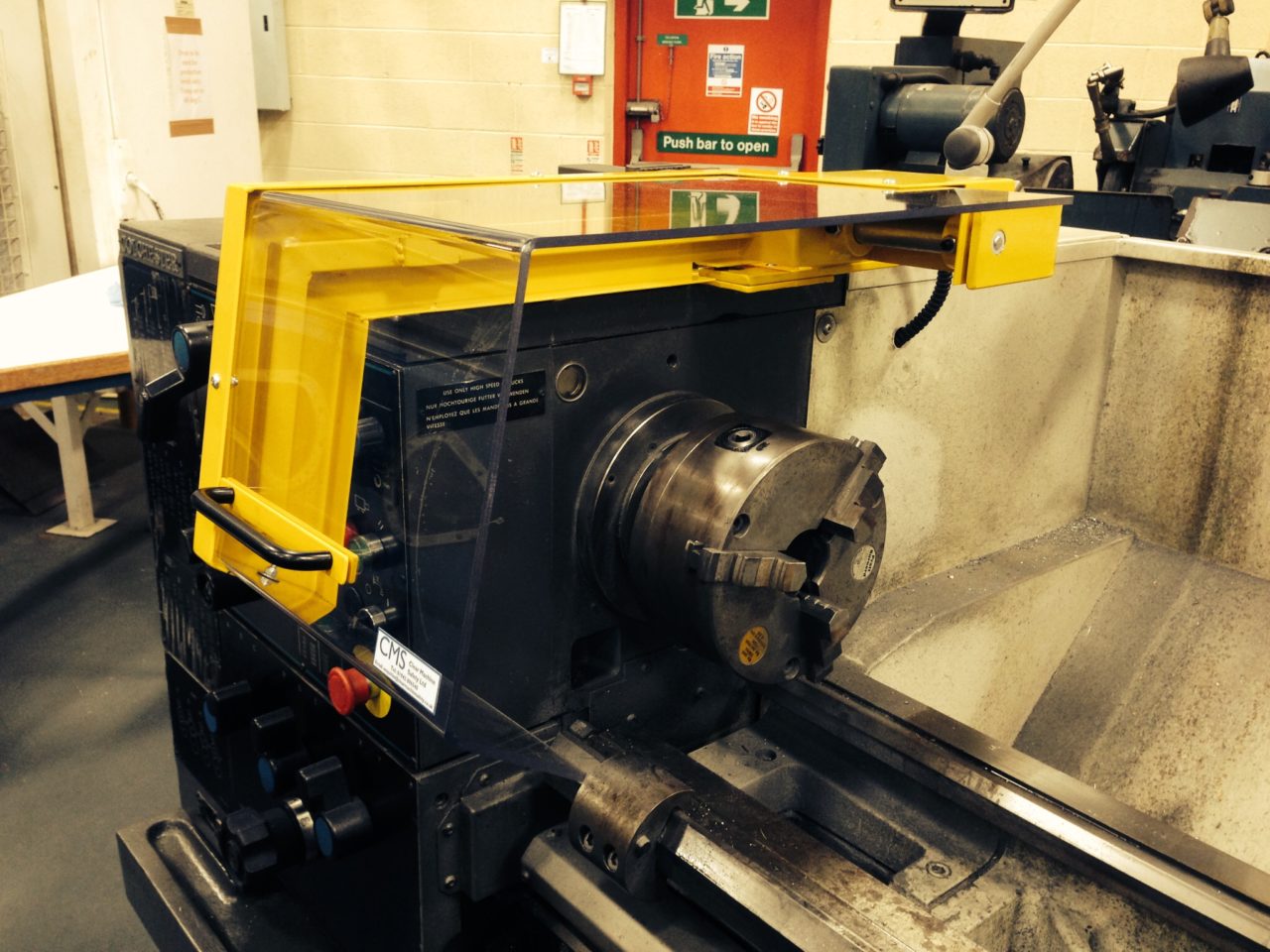 CLG Hinged Lathe Guards - Clear Machine Safety Ltd