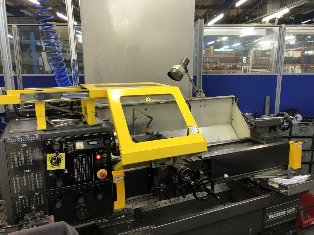 MNR Sliding Lathe Guards - Clear Machine Safety Ltd