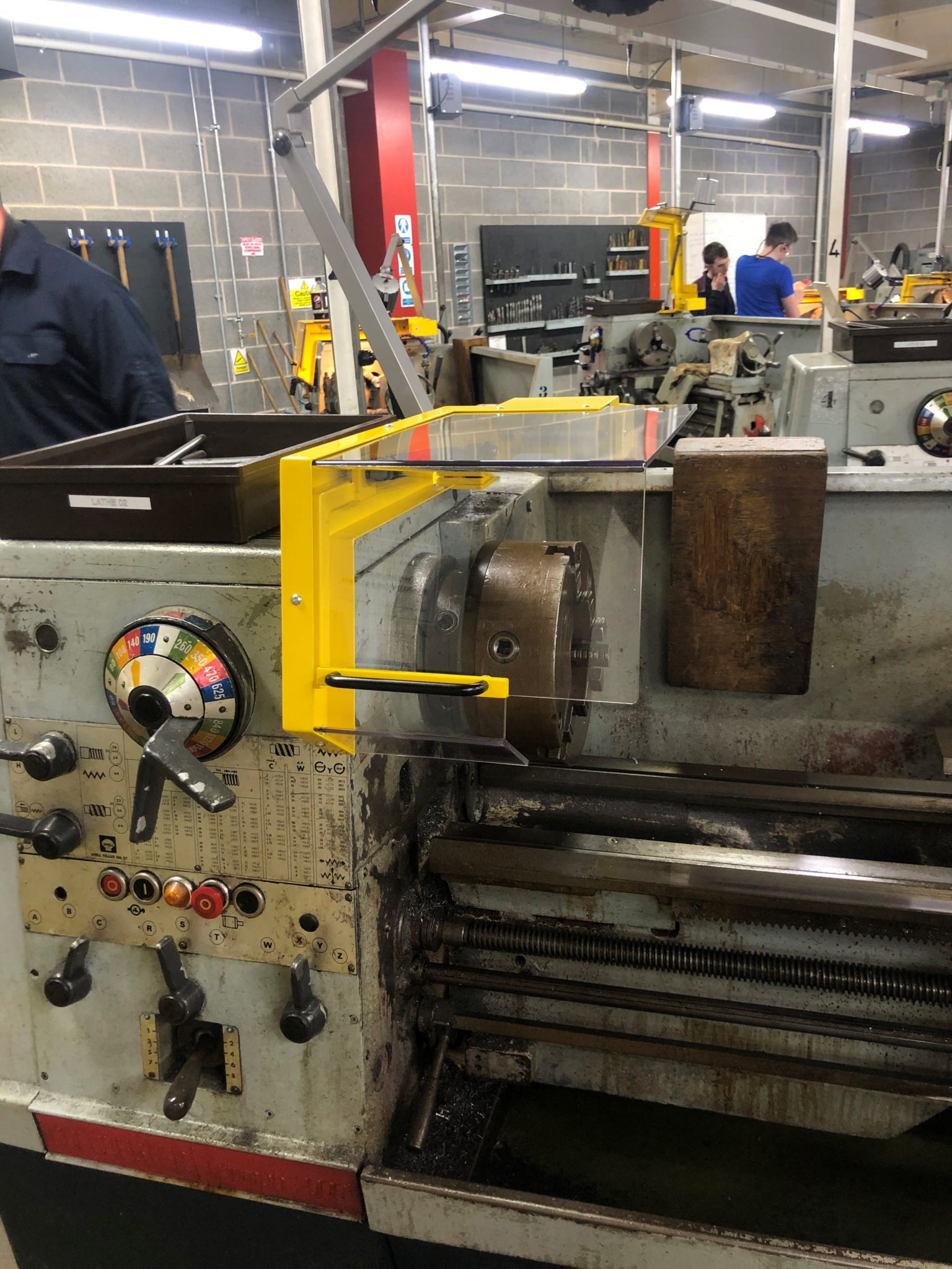 CLG Hinged Lathe Guards - Clear Machine Safety Ltd