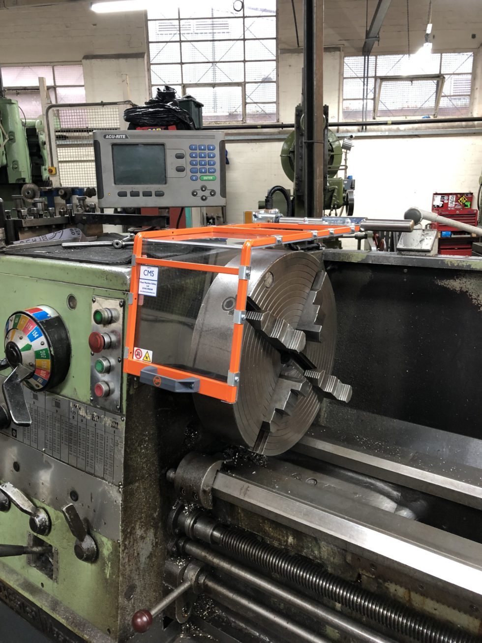 PTO 06 L-Shaped Lathe guards - Clear Machine Safety Ltd