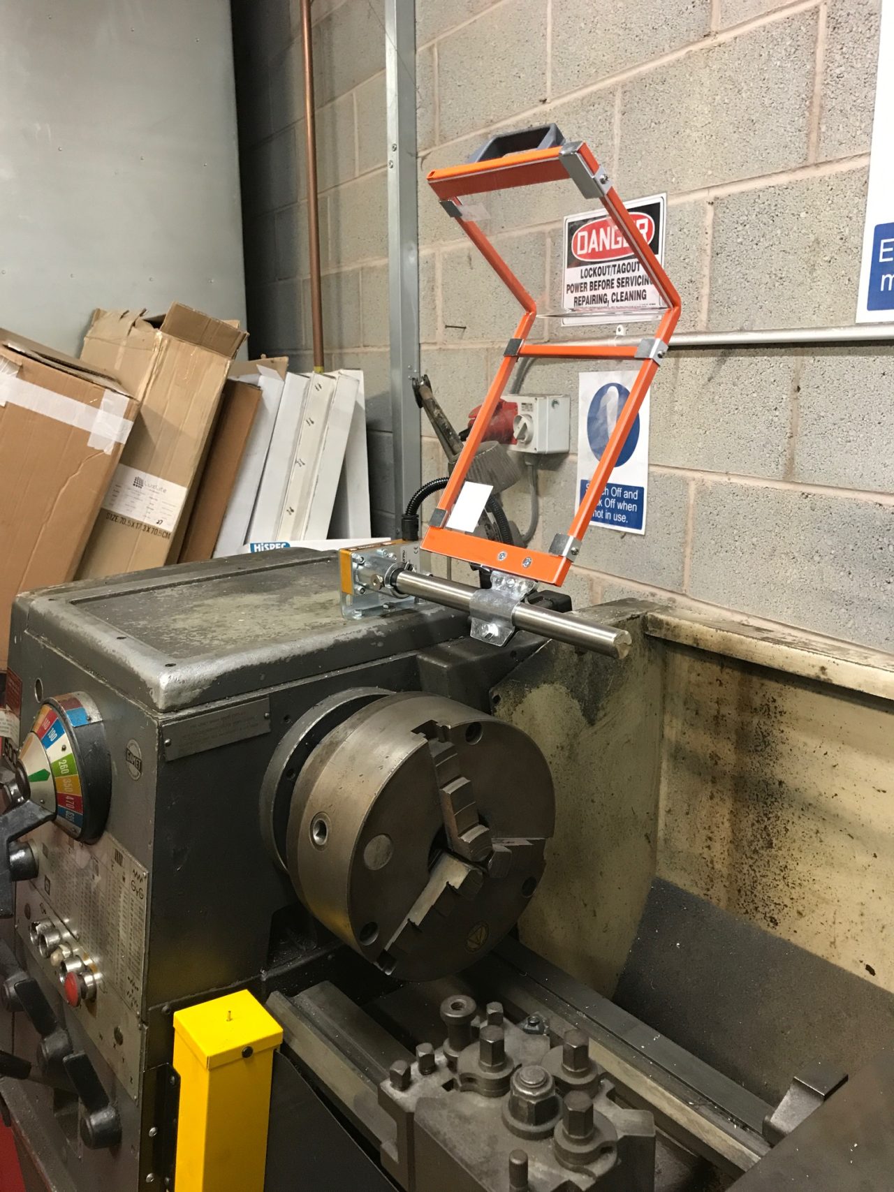 PTO 06 L-Shaped Lathe guards - Clear Machine Safety Ltd