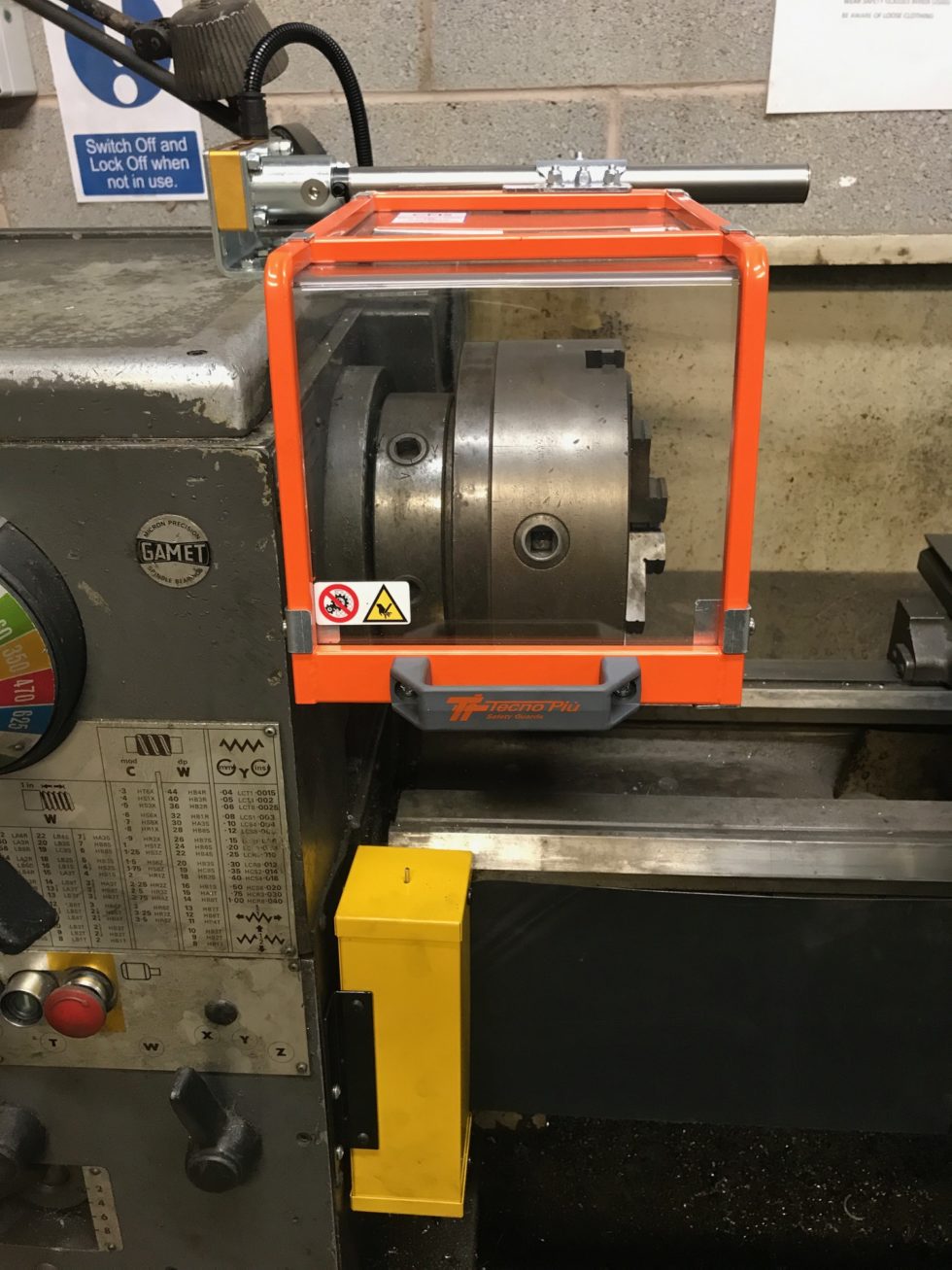 PTO 06 L-Shaped Lathe guards - Clear Machine Safety Ltd