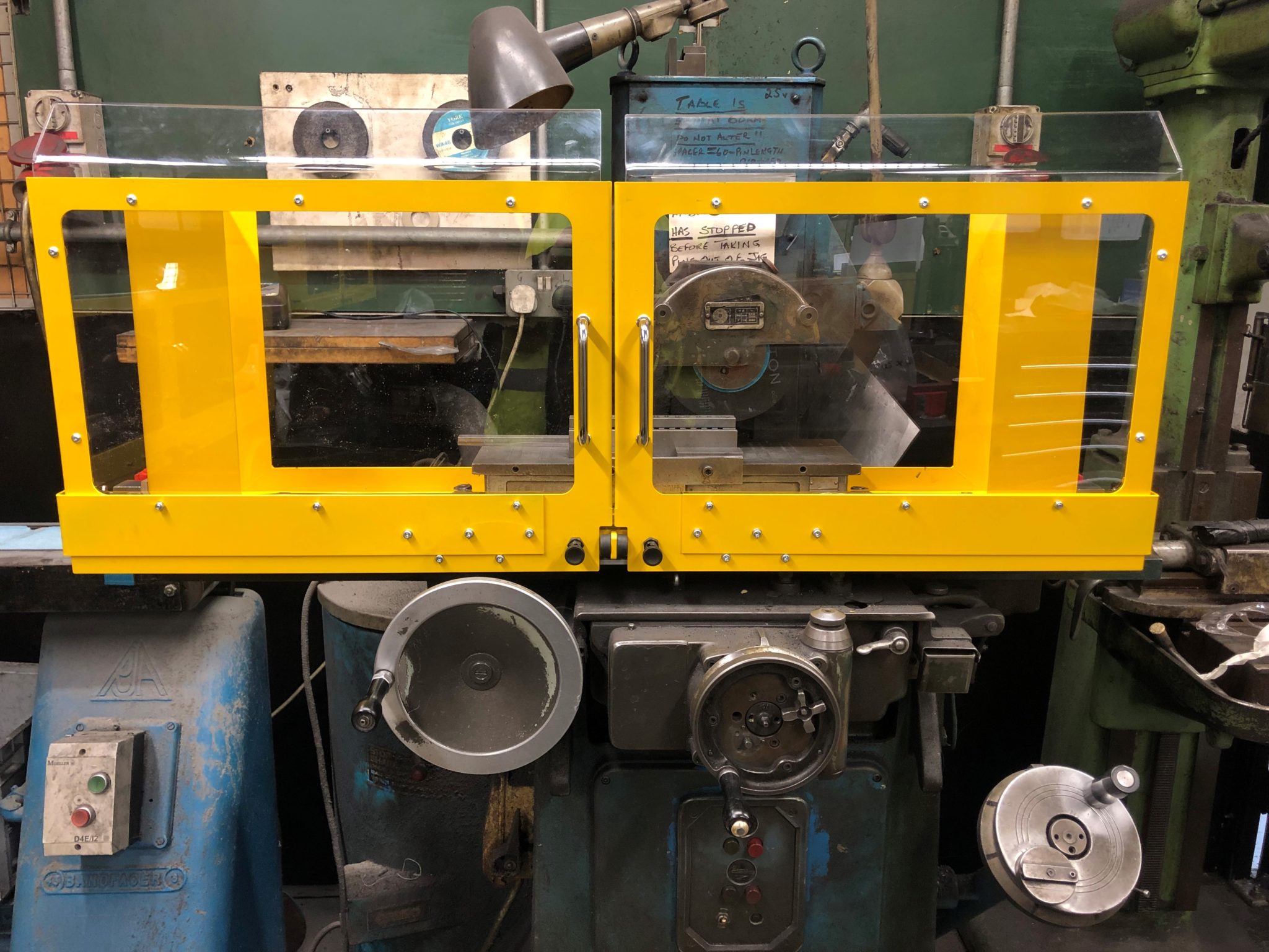 Bespoke Grinder Guards - Clear Machine Safety Ltd